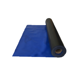 PLASTICO DOBLE CARA AZUL/NEGRO X ROLLO